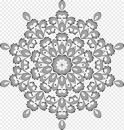 Visual Arts Monochrome Graphy Design White Floral Symmetry Png