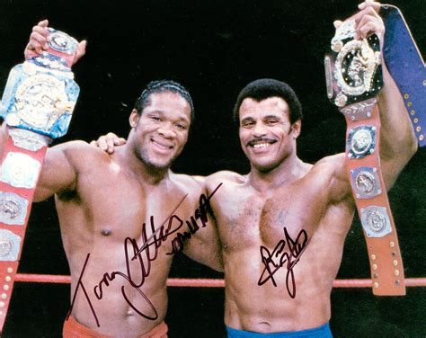 Rocky Johnson And Tony Atlas Dual Signed 8x10 Photo Signed By Superstars
