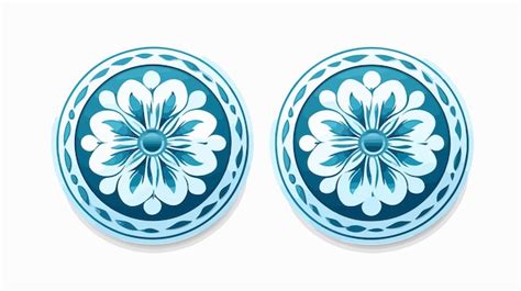 Round Rosette Seal Template Vector Draft Element Premium Ai Generated Vector