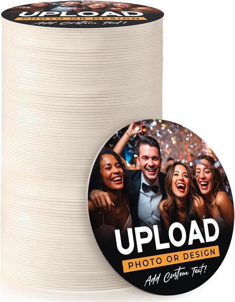 100 Pack Personalized Drink Coasters Custom Cardboard Coasters With Photo And