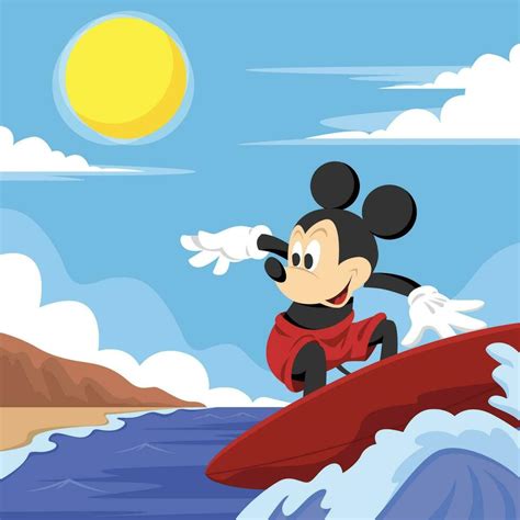 Clip Art De Mickey Mouse En La Playa