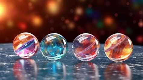 Premium Ai Image Glass Marbles Balls Bubble