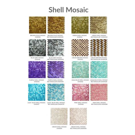 Shell Mosaic From Oandh Top Shell Mosaics Range