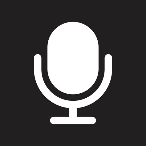 Eps10 Icono De Micrófono Vectorial Blanco O Logotipo En Un Estilo