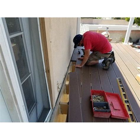 Ep Decking 144 X 6 Composite Interlocking Deck Plank In Mocha
