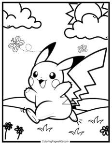 Pikachu Coloring Pages Free Pdf Printables Coloring Pages Hq