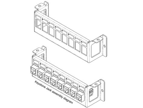 Delock Produkte 86516 Delock Keystone Halterung 8 Port Panel Aufbau Horizontal