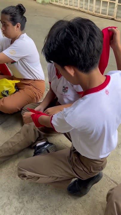 Bandaging Activity During Scouting Scouts Bandage Boyscouts Youth