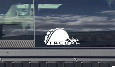 Taco Tacoma Vinyl Decals Cartrucksuv Window And Bumper Sticker Tacoma