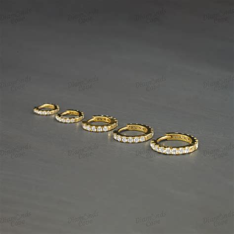 Lab Grown Diamond Earrings Cartilage Earring Huggie Hoop Earrings Lab