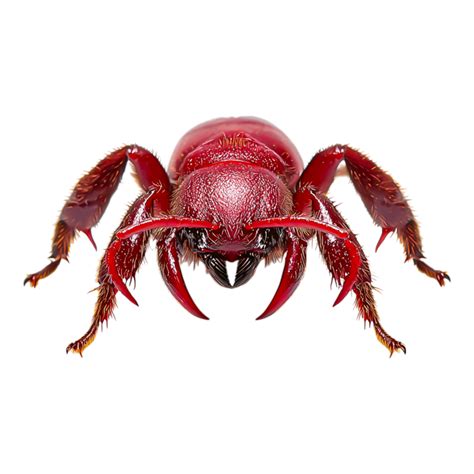 Detailed Close Up Of A Red Insect With Glossy Exoskeleton 53449117 Png