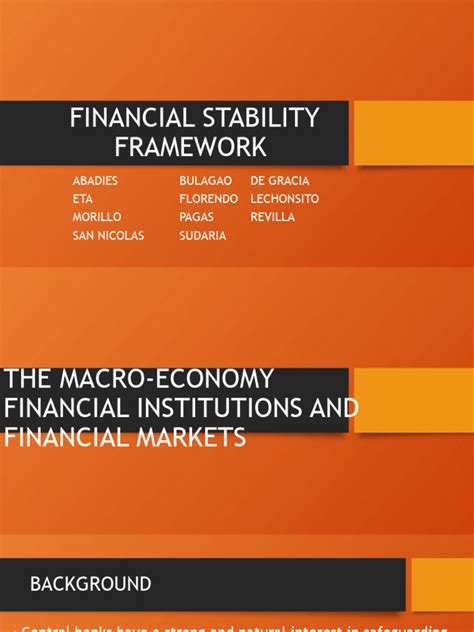 Financial Stability Framework Pdf Adverse Selection Banks