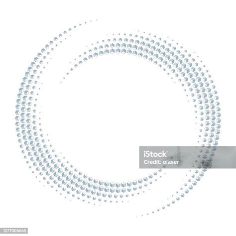 Ilustración De Cubos En Órbitas En Remolinos Y Más Vectores Libres De Derechos De Círculo