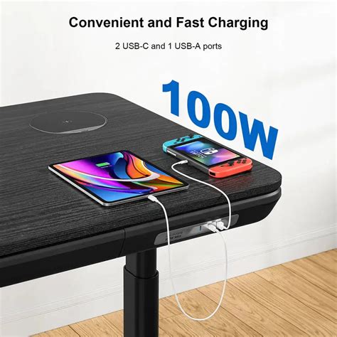 Ergofx Standing Desk Smart Sit Stand Desk With Charging Relax The Back