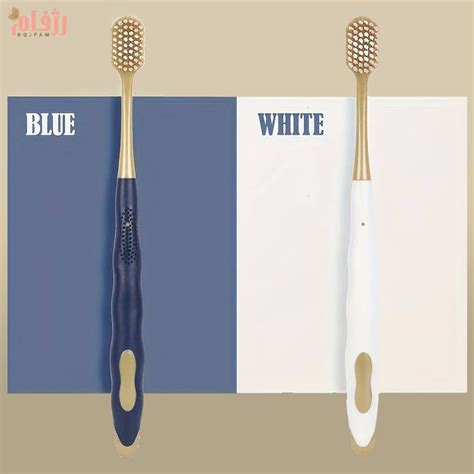 مسواک 6 عددی خانواده محافظ لثه در رنگ بندی آبی و طلایی