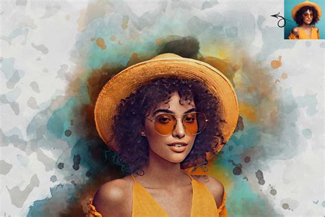Photoshop Action Custom Portrait Watercolor Photoshop Art