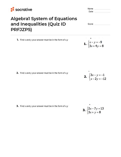 Algebra 1 Equations
