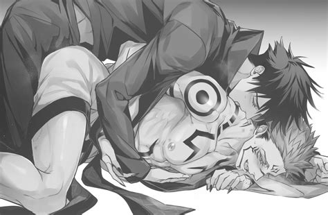 Rule 34 2boys Blush Fushiguro Megumi Grinding Hugging From Behind