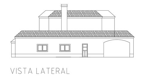The Left Side Elevation View Of The 19x20m House Building