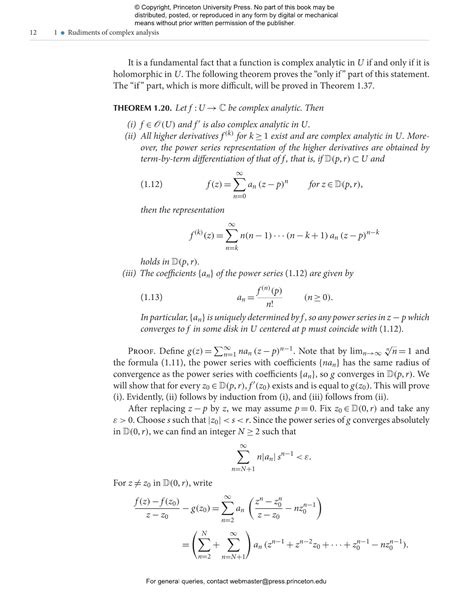 A Course In Complex Analysis Princeton University Press