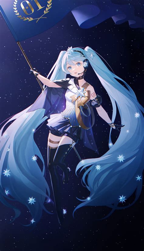 Hatsune Miku And Polaris Miku Vocaloid Drawn By Yidie Danbooru