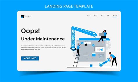 System Under Maintenance Landing Page Template 15958417 Vector Art At