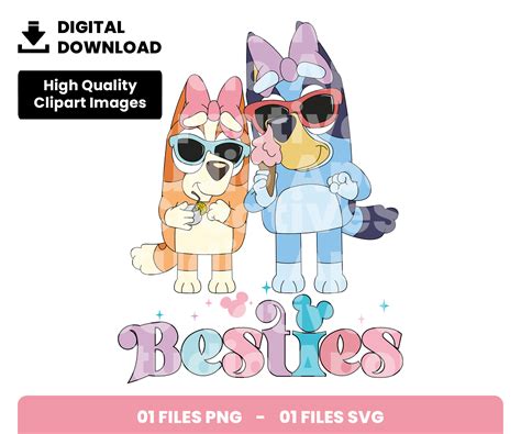 01 Clipart Besties Bluey And Bingo Eclipartco