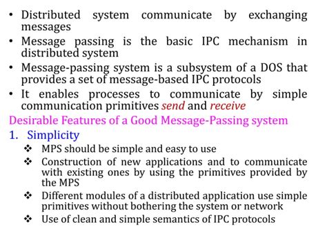 Message Passing In Distributed Computing Systems Pptx Computer