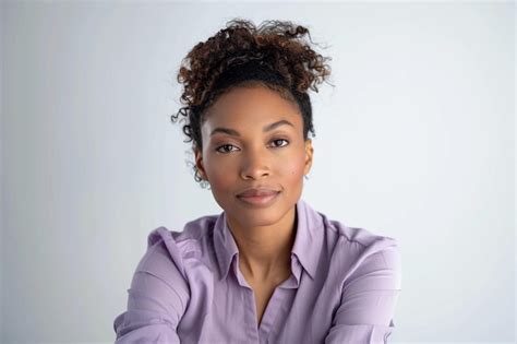 Female Operations Director Soothing Lavender Studio Background