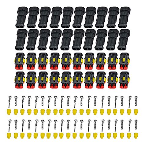 2 Pin Plug Connector Flower 20 Set 15 Mm Connector Waterproof For Car