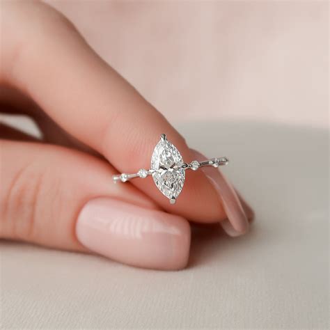 Marquise Cut Diamond Size Chart Dimensions On Hand Keyzar