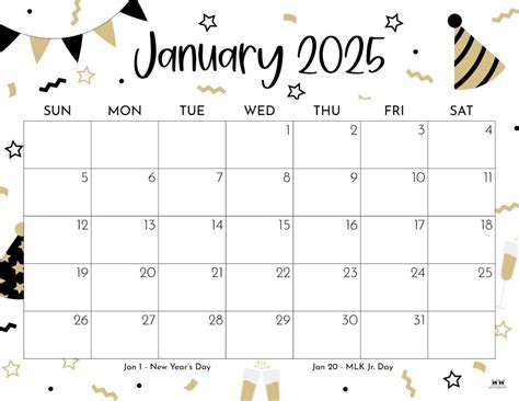 January 2025 Calendars 107 Free Printables Artofit