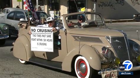 Lowriders Roll Down Whittier Boulevard In East La As California Lifts