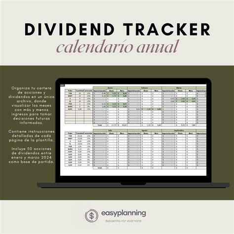Dividend Tracker Excel Template For Tracking Dividend Paying Stocks