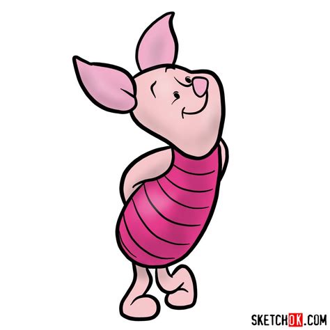 How To Draw Piglet Winnie The Pooh Step By Step Drawing Tutorials