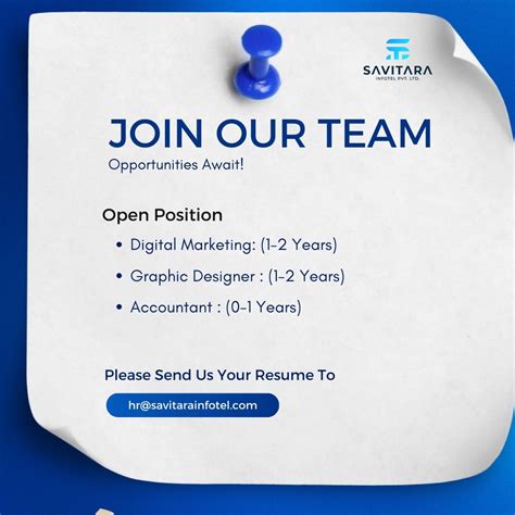 Savitara Infotel On Linkedin Hello Everyone Excitingopportunity