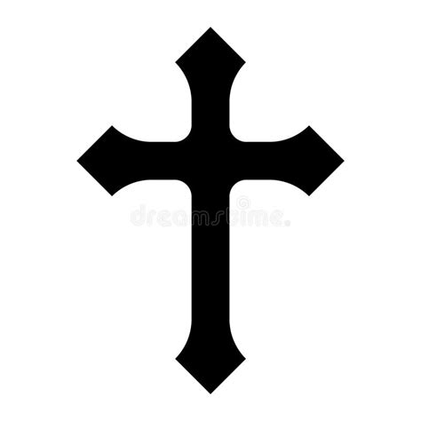Cross Symbol Christian Crosses Icon Cross Symbol Stock Vector