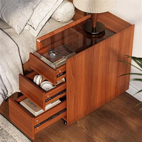 Little Tree Modern Wooden Night Stand With 3 Drawers
