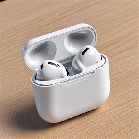 A White Apple Device With A Green Light On It Premium Ai Generated Image