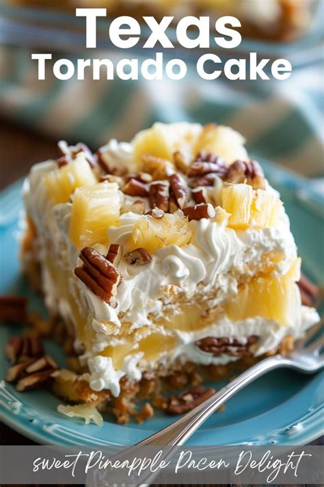 Texas Tornado Cake Sweet Pineapple Pecan Delight Tornado Cake