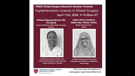 Pgssc Research Seminar April 2024 Youtube