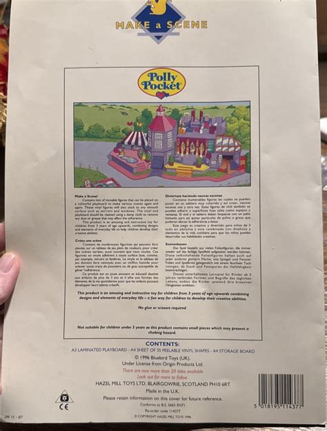 Vintage Polly Pocket Make A Scene Vinyl Figure 1996 Bluebird Hazel Mill