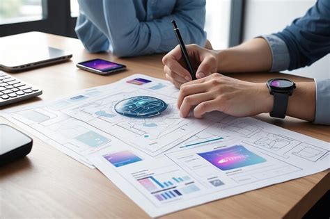 Premium Photo Close Up Ux Developer And Ui Designer Use Augmented