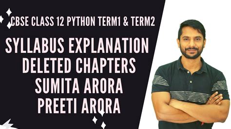 Class 12 Python Term1 Term2 Syllabus Explained Deleted Chapters