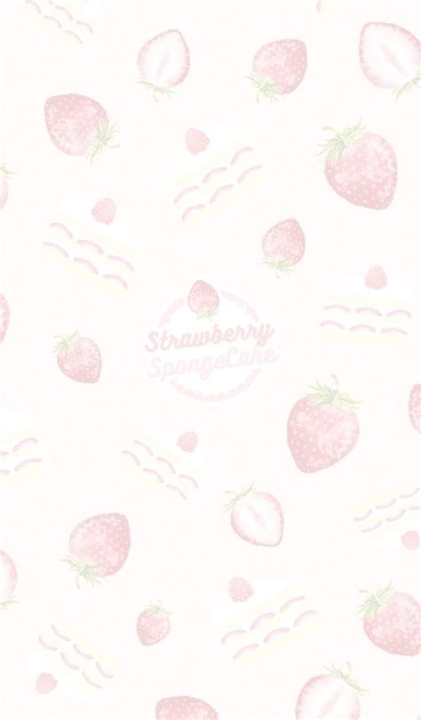 Pink Strawberry Pattern Wallpaper