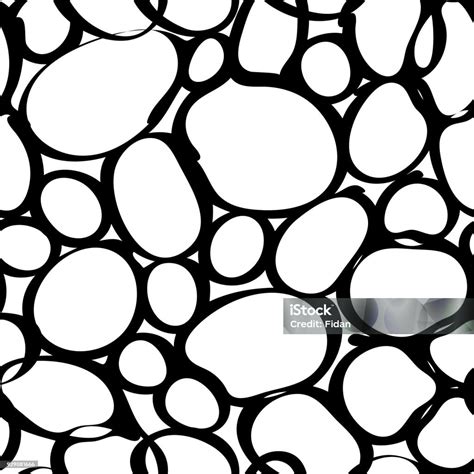 Black Circled Lines Pattern Abstract Seamless Vector Background Stock Illustration Download