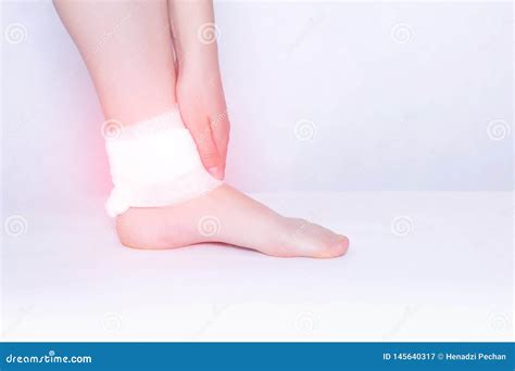 Ankle Dislocation By A Male Athleteconcept Of A Sports Soccer Coach