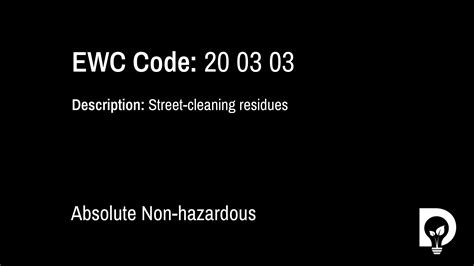 Ewc Code 20 03 03 Your Dsposal