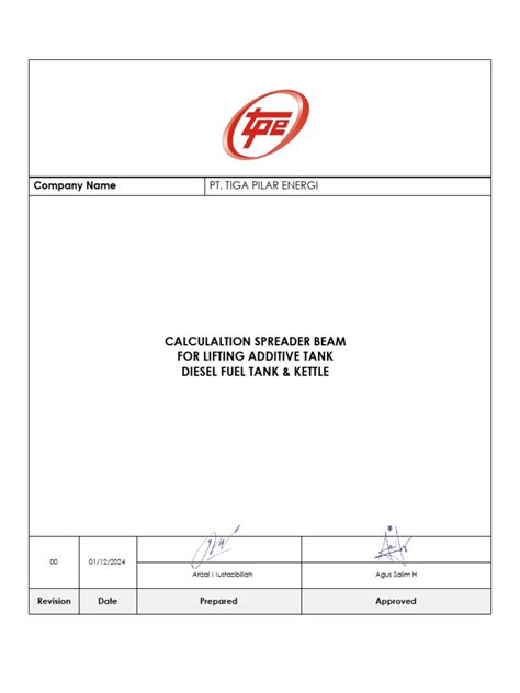 Calculation Spreader Beam 041224 Pdf Strength Of Materials