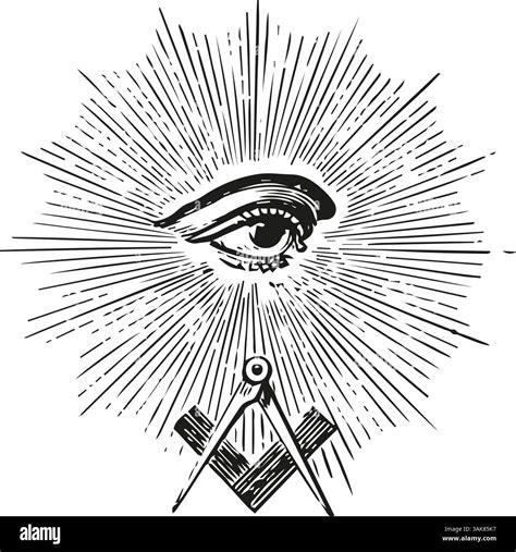 Masonic Eye Freemason Symbol Compass And Angle Freimaurer Zirkel